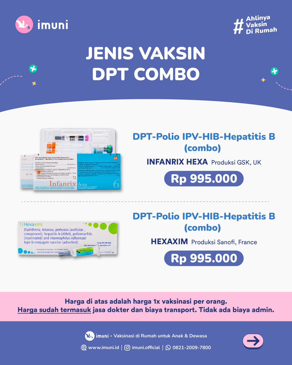 Vaksin DPT Combo Paling Lengkap untuk Anak - imuni