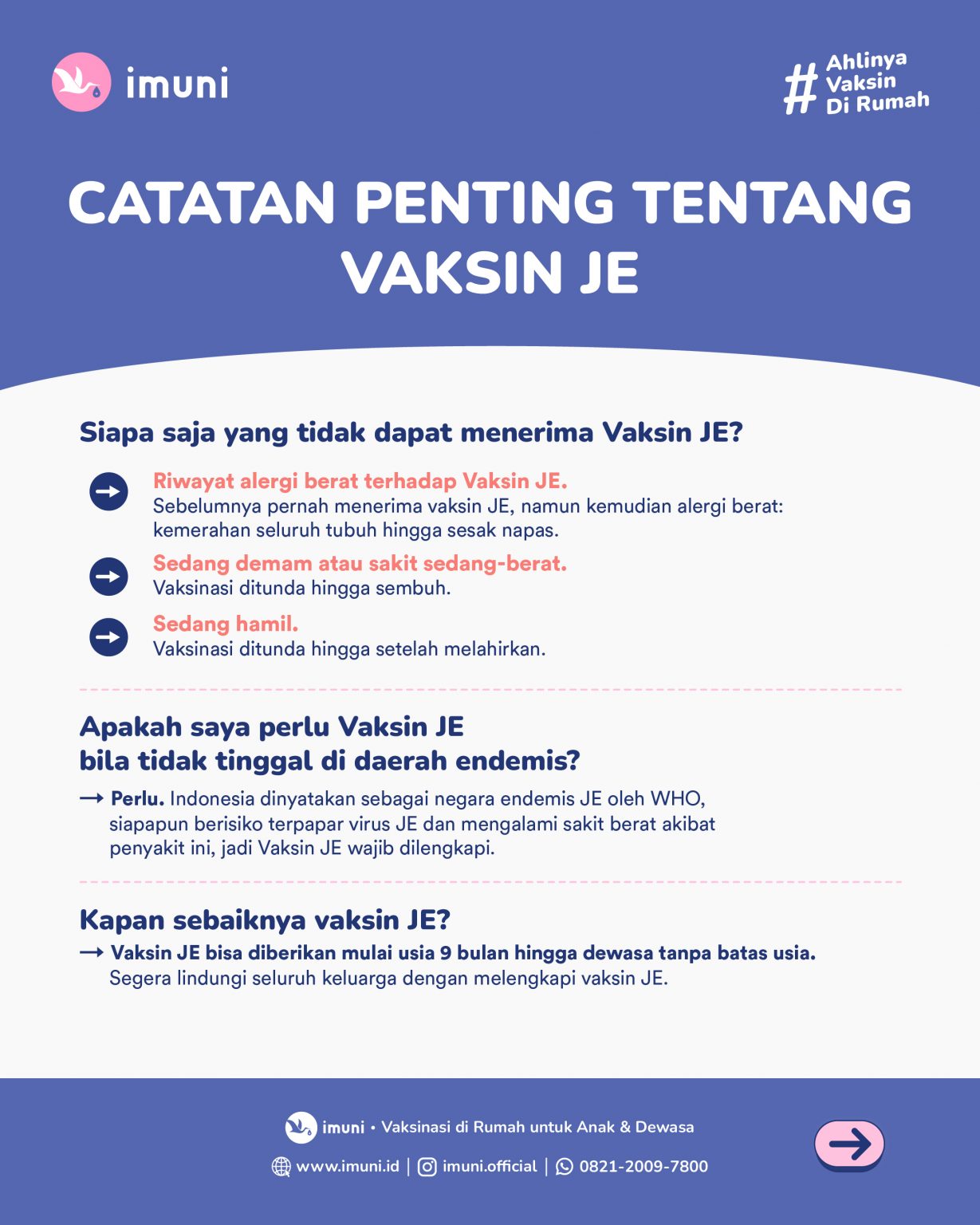 Vaksin Japanese Encephalitis (JE), Untuk apa?