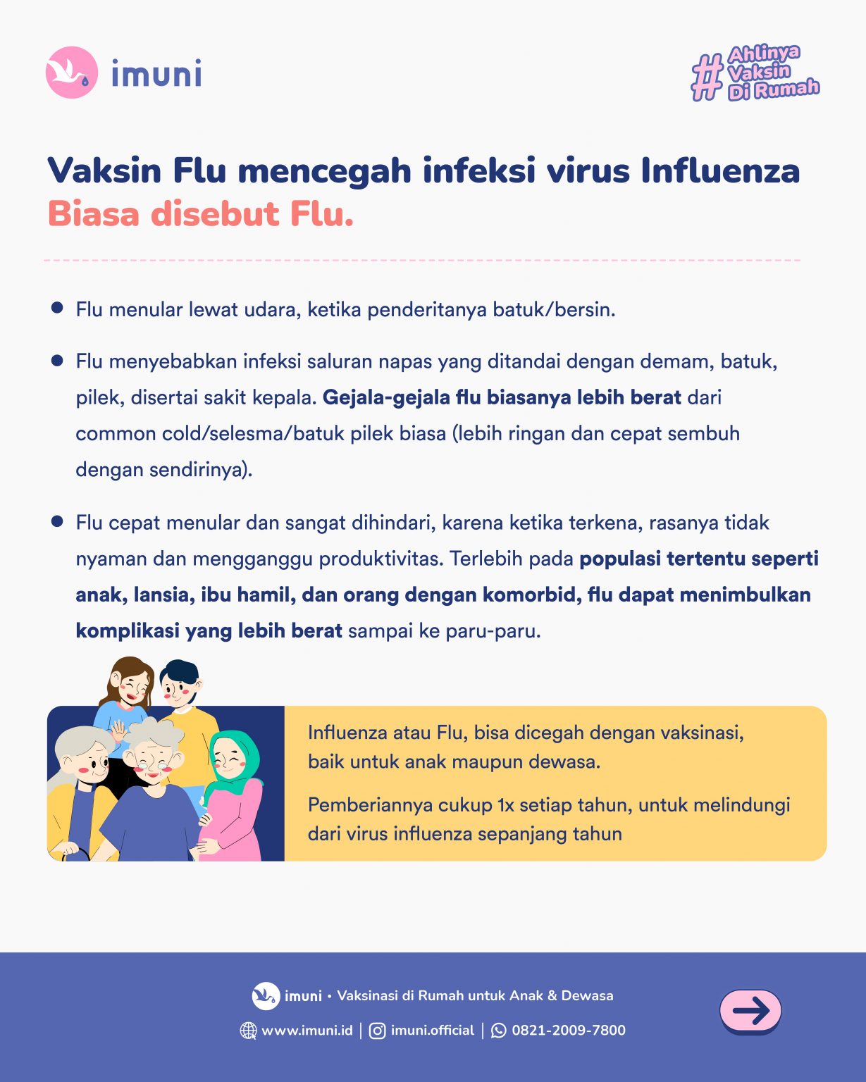 Vaksin Flu 1x Setiap Tahun Mencegah Flu Sepanjang Tahun! - imuni