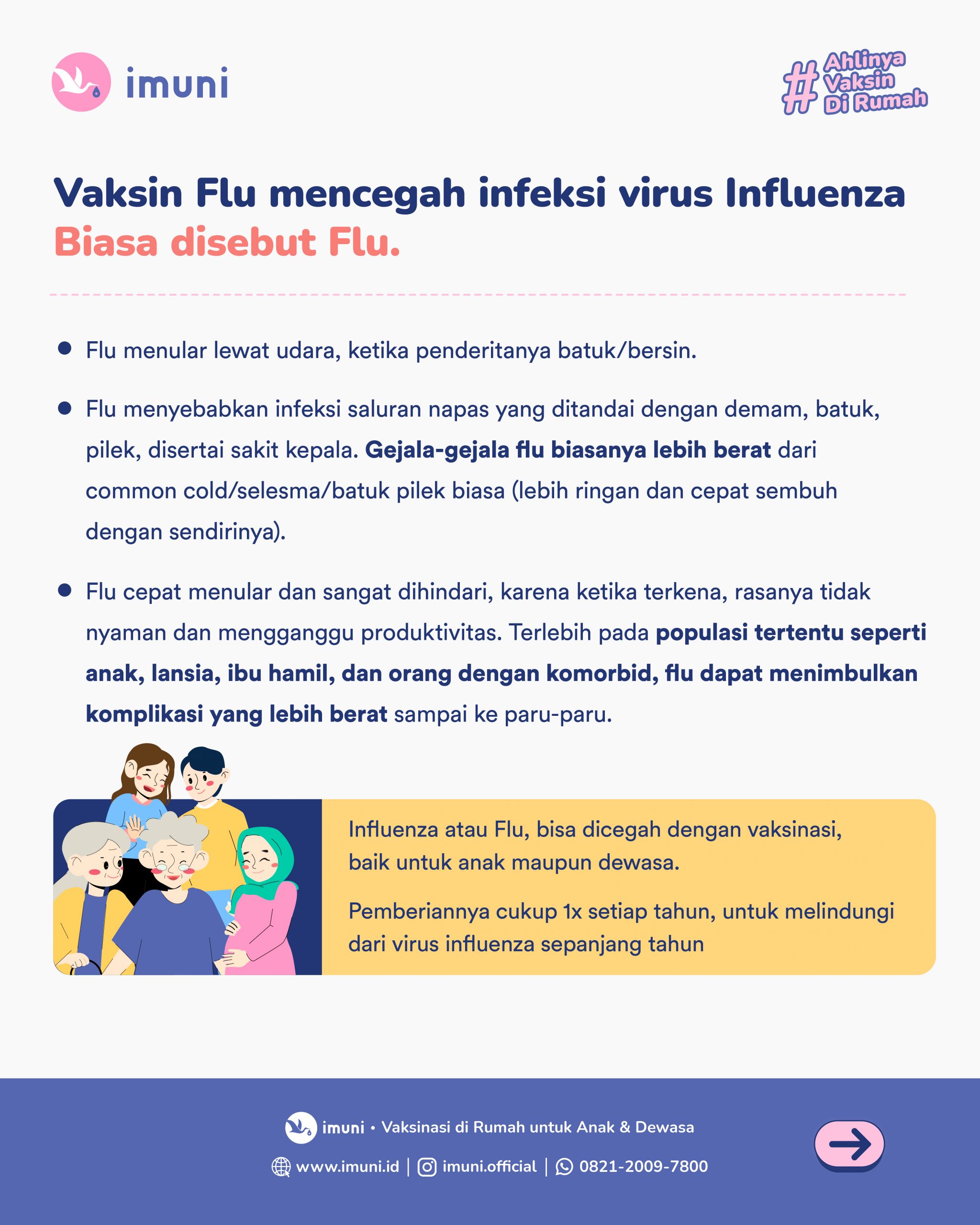 Vaksin Flu 1x Setiap Tahun Mencegah Flu Sepanjang Tahun! - imuni