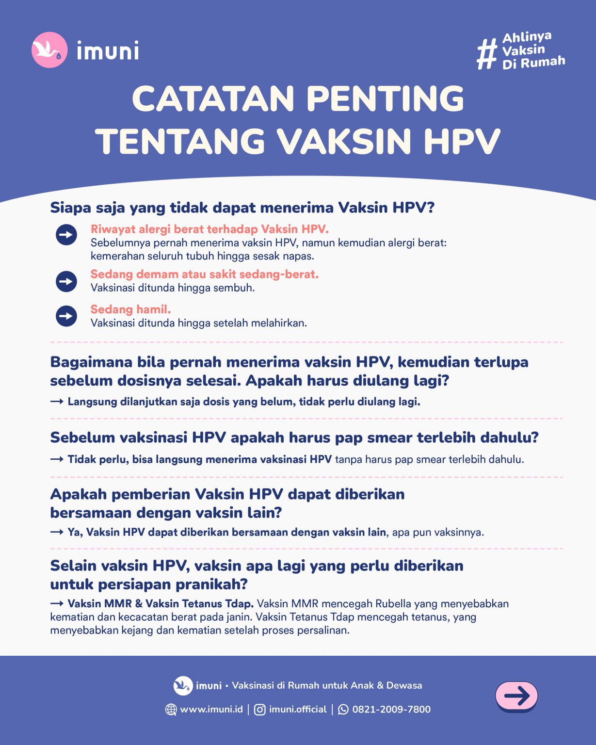 Sebelum menikah, Pastikan sudah Vaksin HPV! - imuni