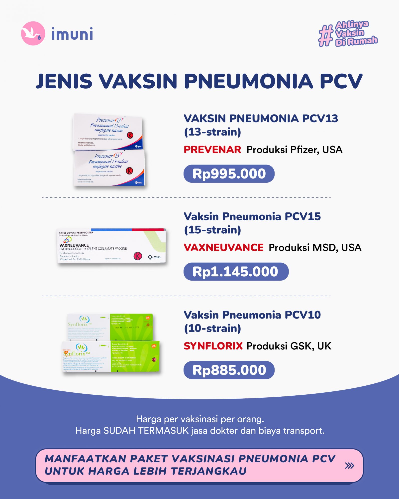 VAKSIN PNEUMONIA - PNEUMONIA PCV - imuni
