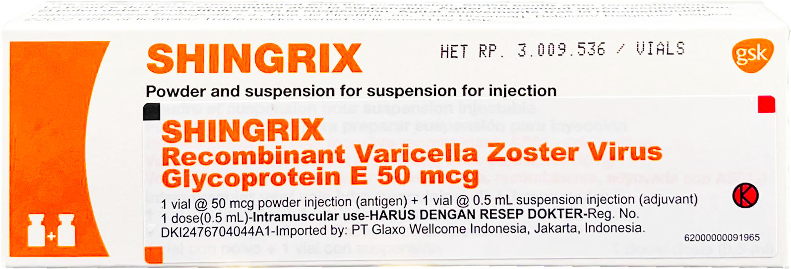 SHINGRIX VAKSIN CACAR API - Vaksin Herpes Zoster - imuni