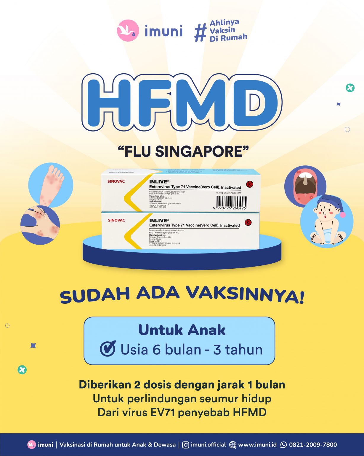 HFMD Flu Singapore SUDAH ADA VAKSINNYA! - INLIVE - imuni