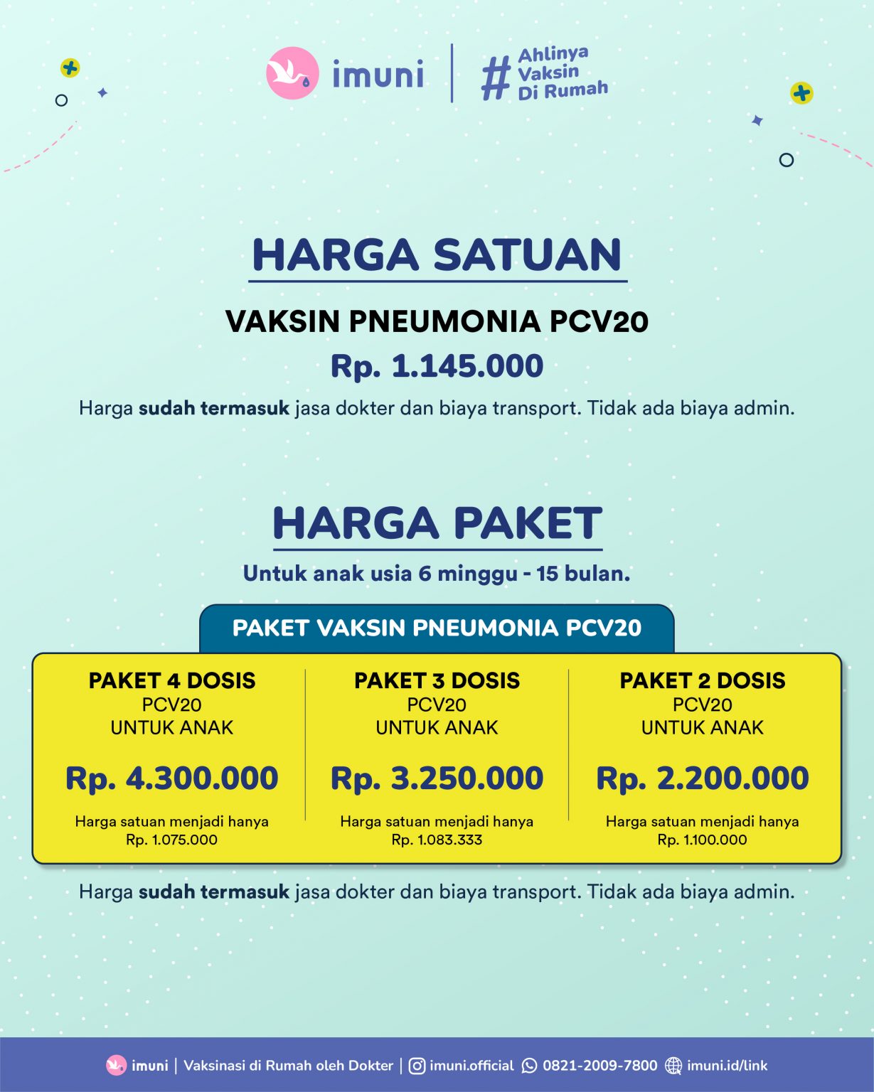 Vaksin Pneumonia PCV20 Sudah Tersedia di imuni! - imuni